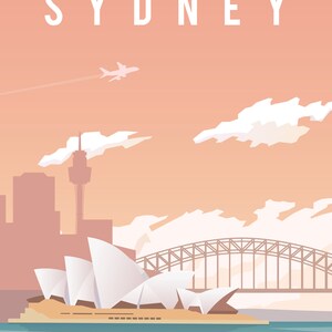 Sydney Poster, City Print, Sydney Wall Art, Sydney Print, Vintage ...