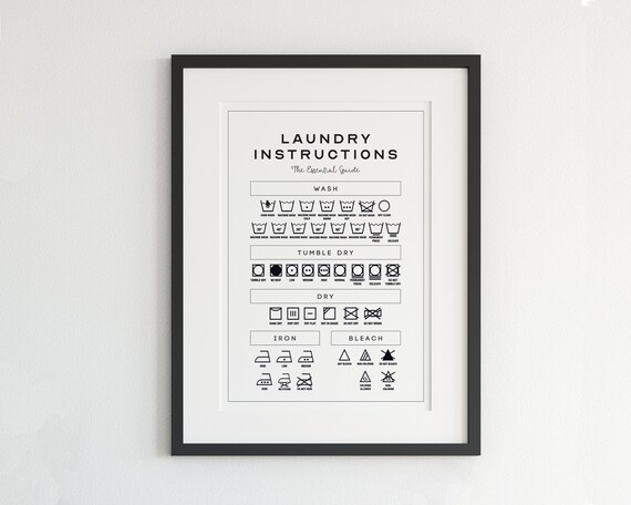 Laundry Guide Laundry Sign Laundry Instructions Laundry | Etsy