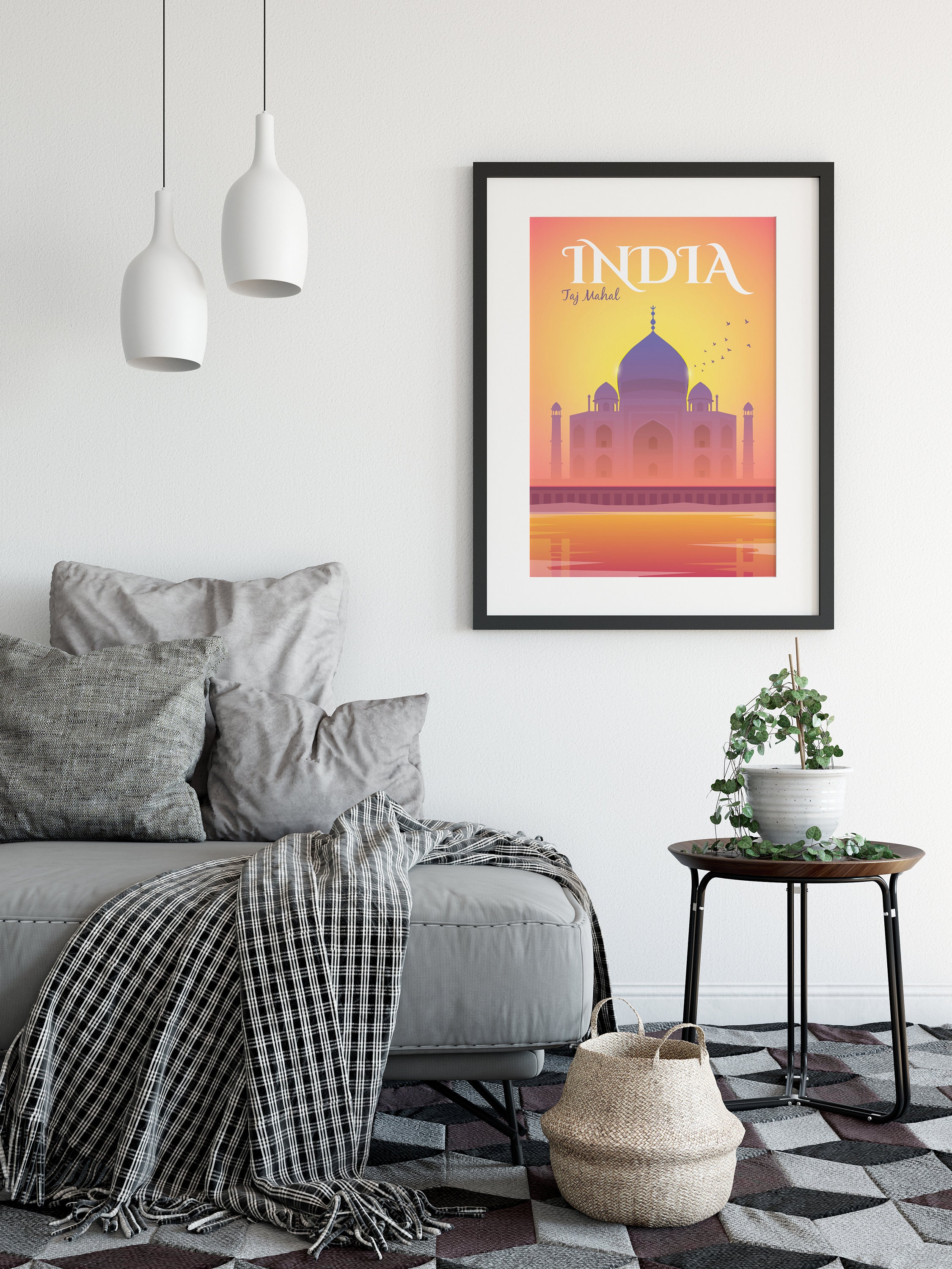Taj Mahal Poster India Poster City Art India Wall Art - Etsy