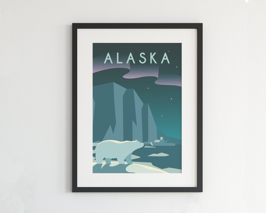 Alaska Poster, City Print, Alaska Wall Art, Alaska Print, Alaska Art ...