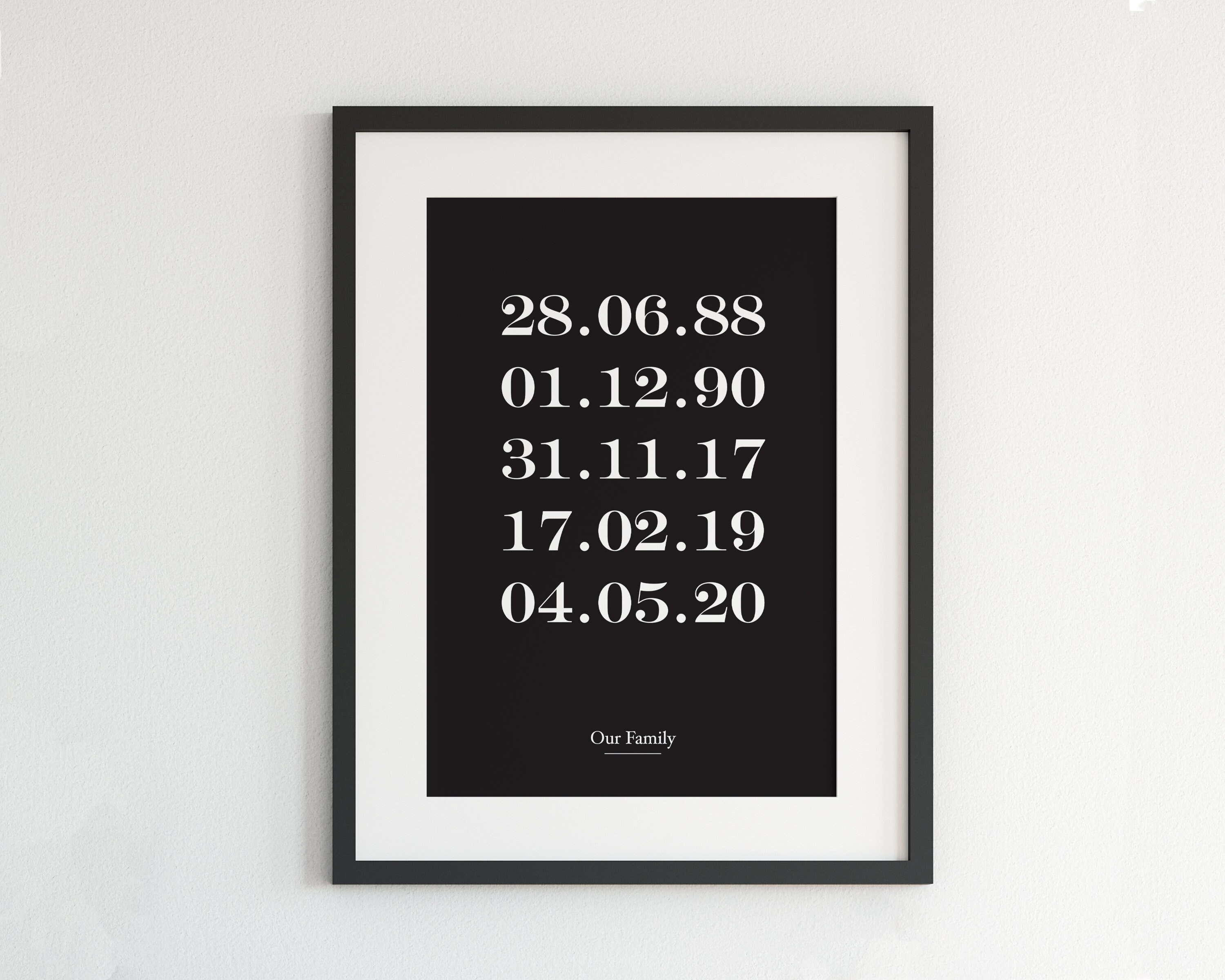 Custom Family Date Print New Home Gift Personalised Date - Etsy
