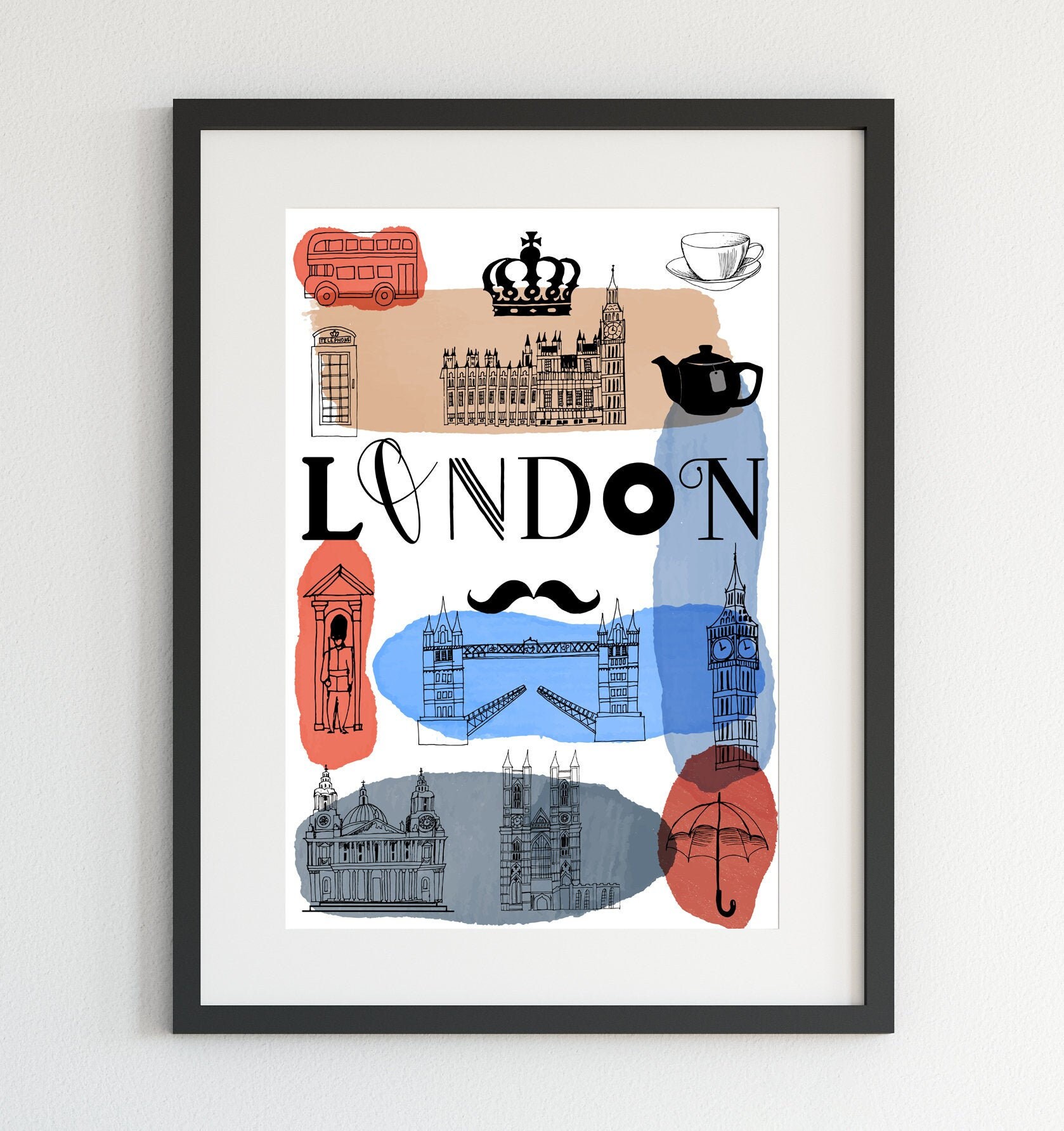 London City Poster United Kingdom City Art London Wall Art - Etsy UK