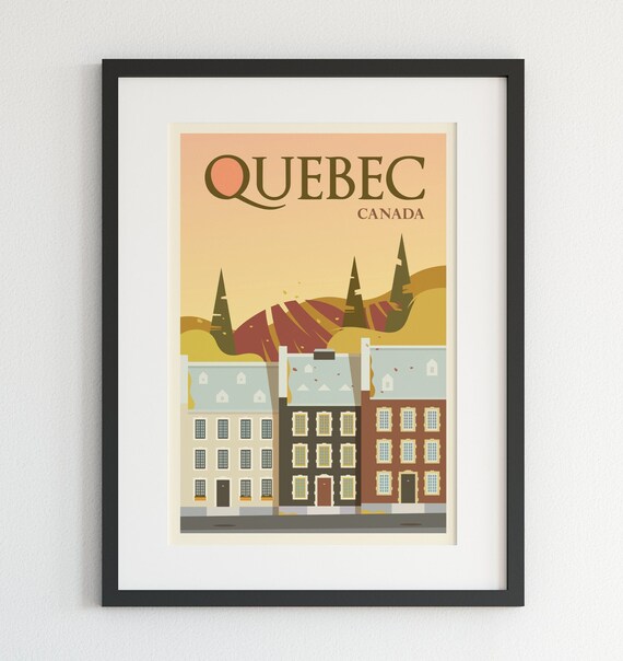 Quebec Poster City Art Quebec Wall Art Quebec Print Quebec | Etsy