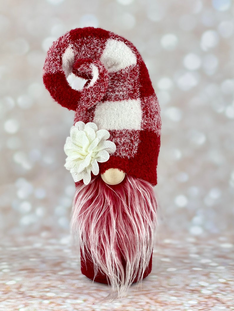 Red Buffalo Plaid Everyday Gnome Handmade Gnome Gnome - Etsy