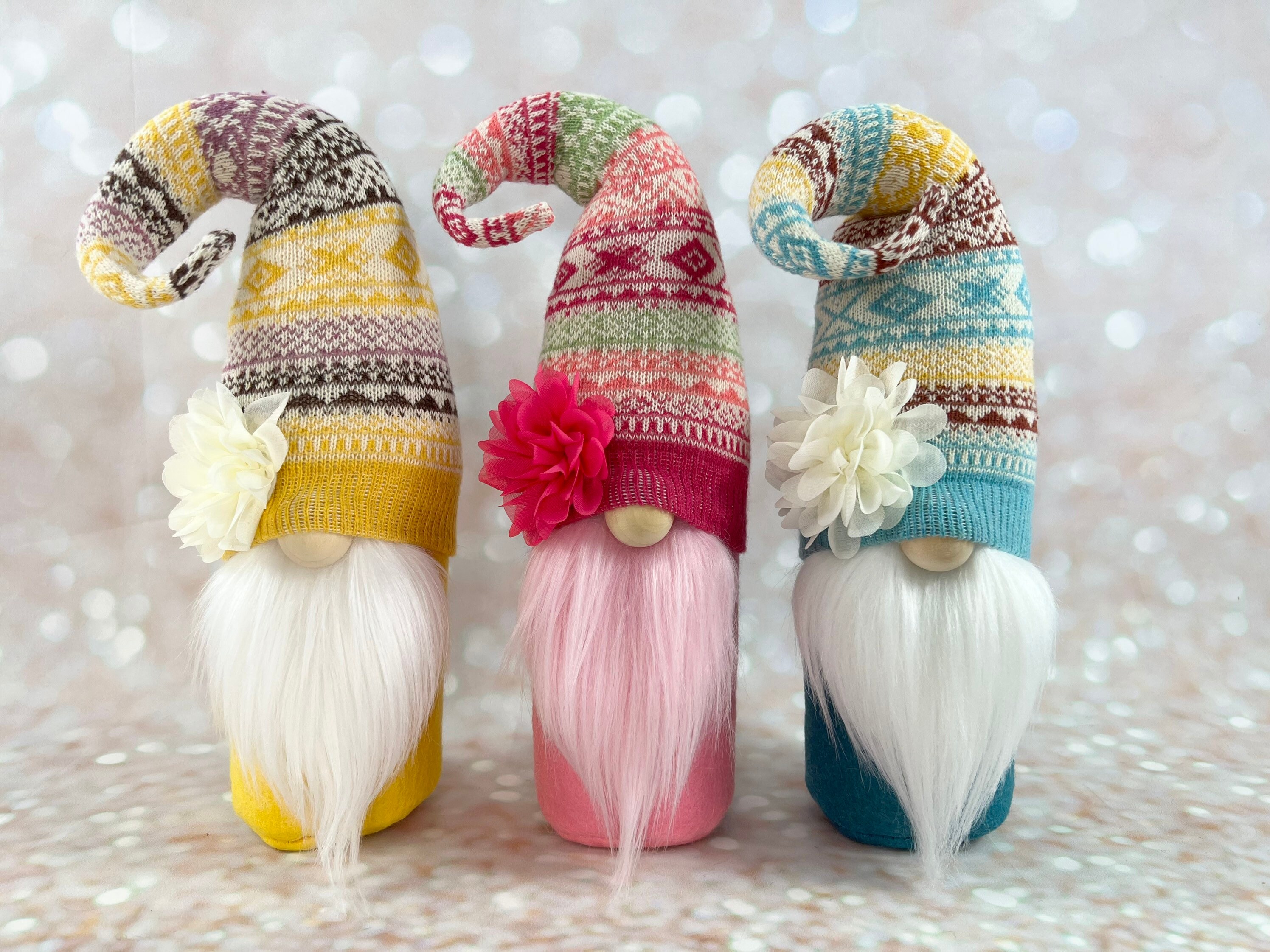 Handmade Spring Gnomes for Spring Home Decor or Spring Tiered | Etsy