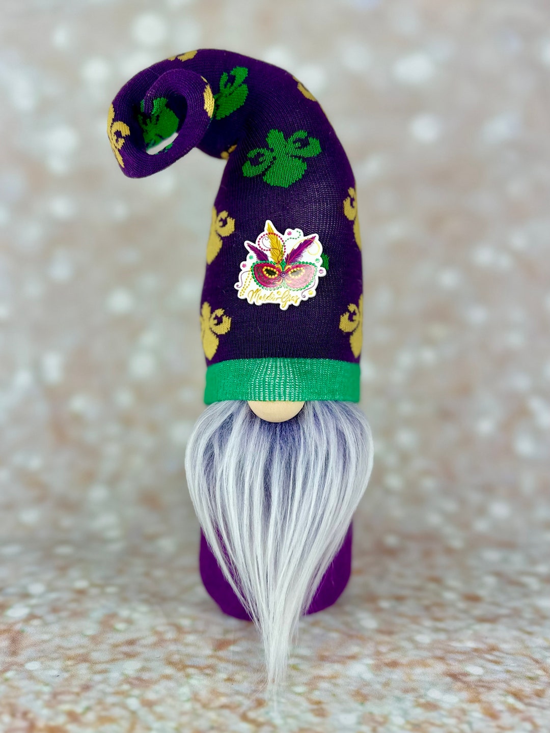 Mardi Gras Gnome, Fleur De Lis Gnome, Mardi Gras Decorations, New ...
