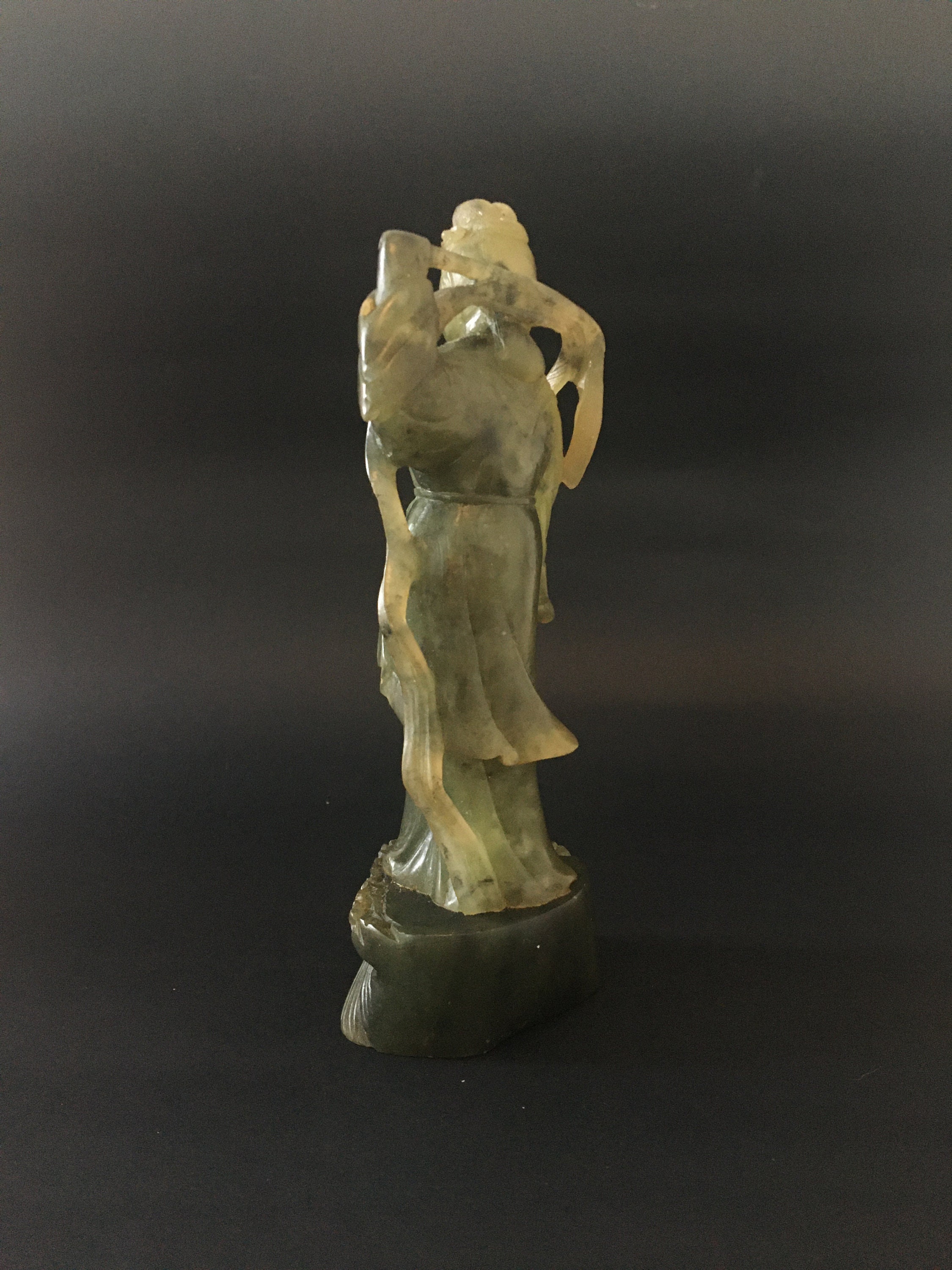 Green Jade Figure Exquisite Hand-carved Jade Figure Serene Beauty for ...