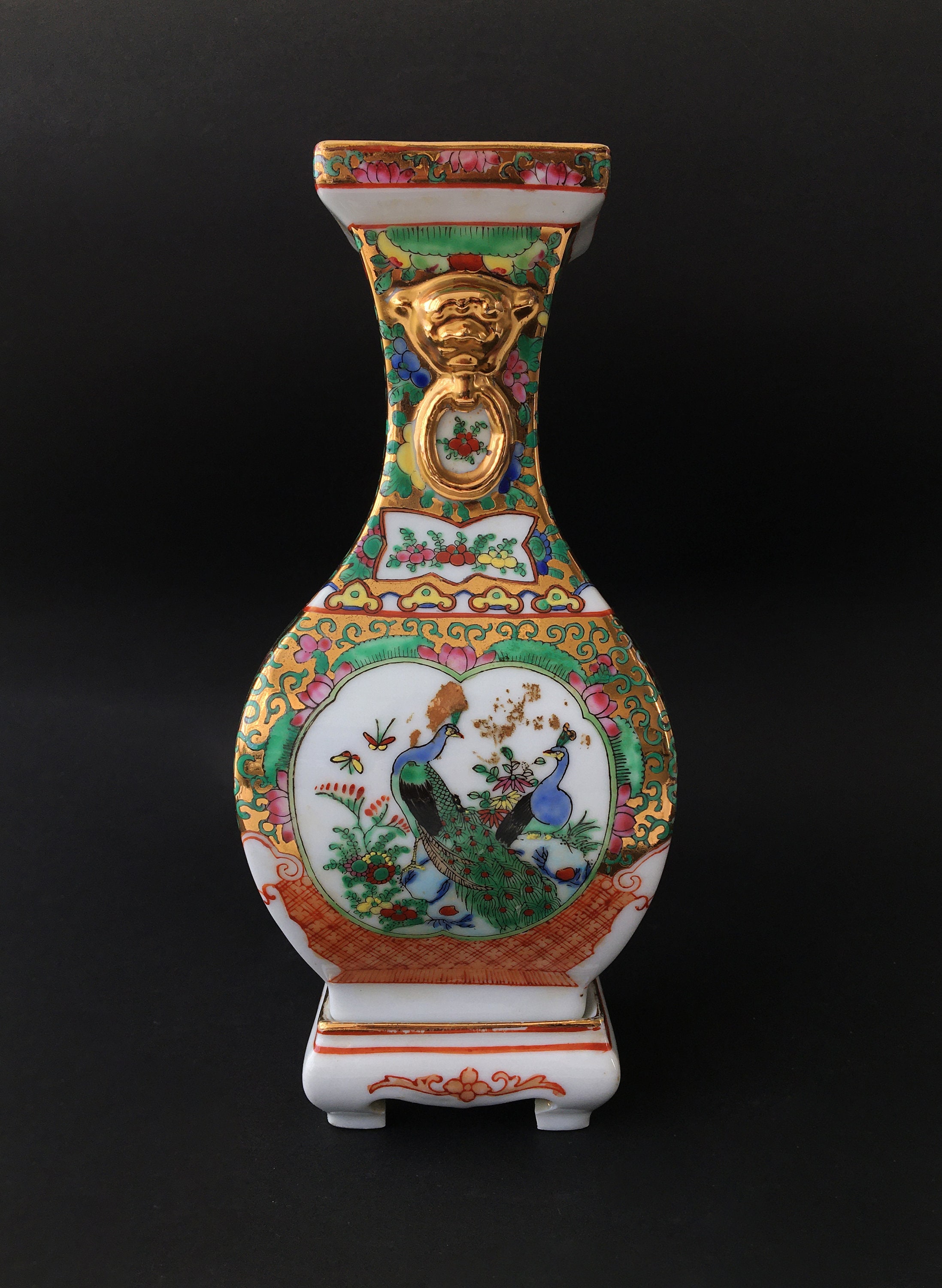 Chinese Vase With Porcelain Base - Etsy