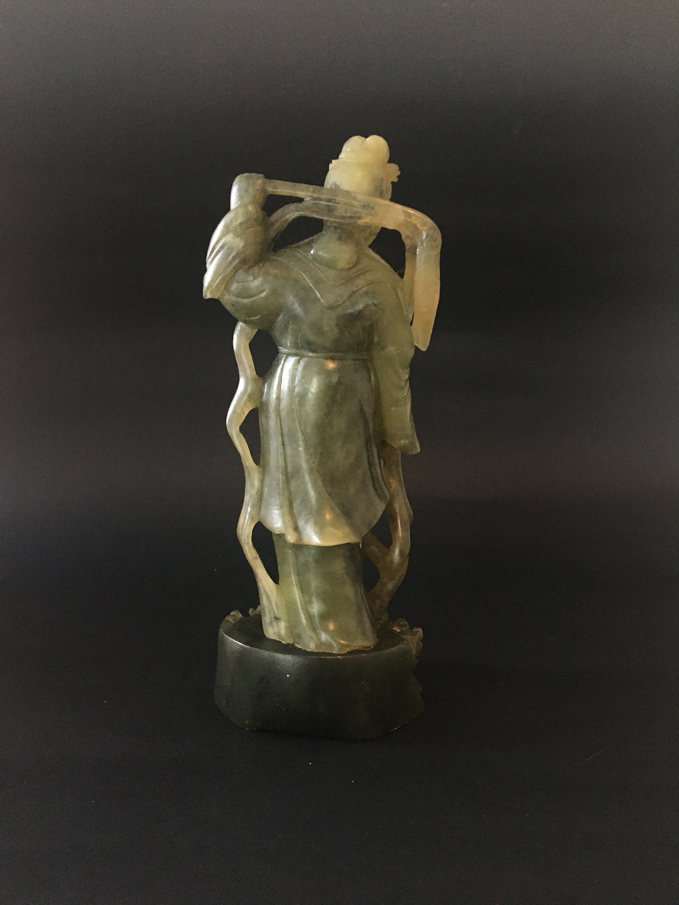 Green Jade Figure Exquisite Hand-carved Jade Figure Serene Beauty for ...