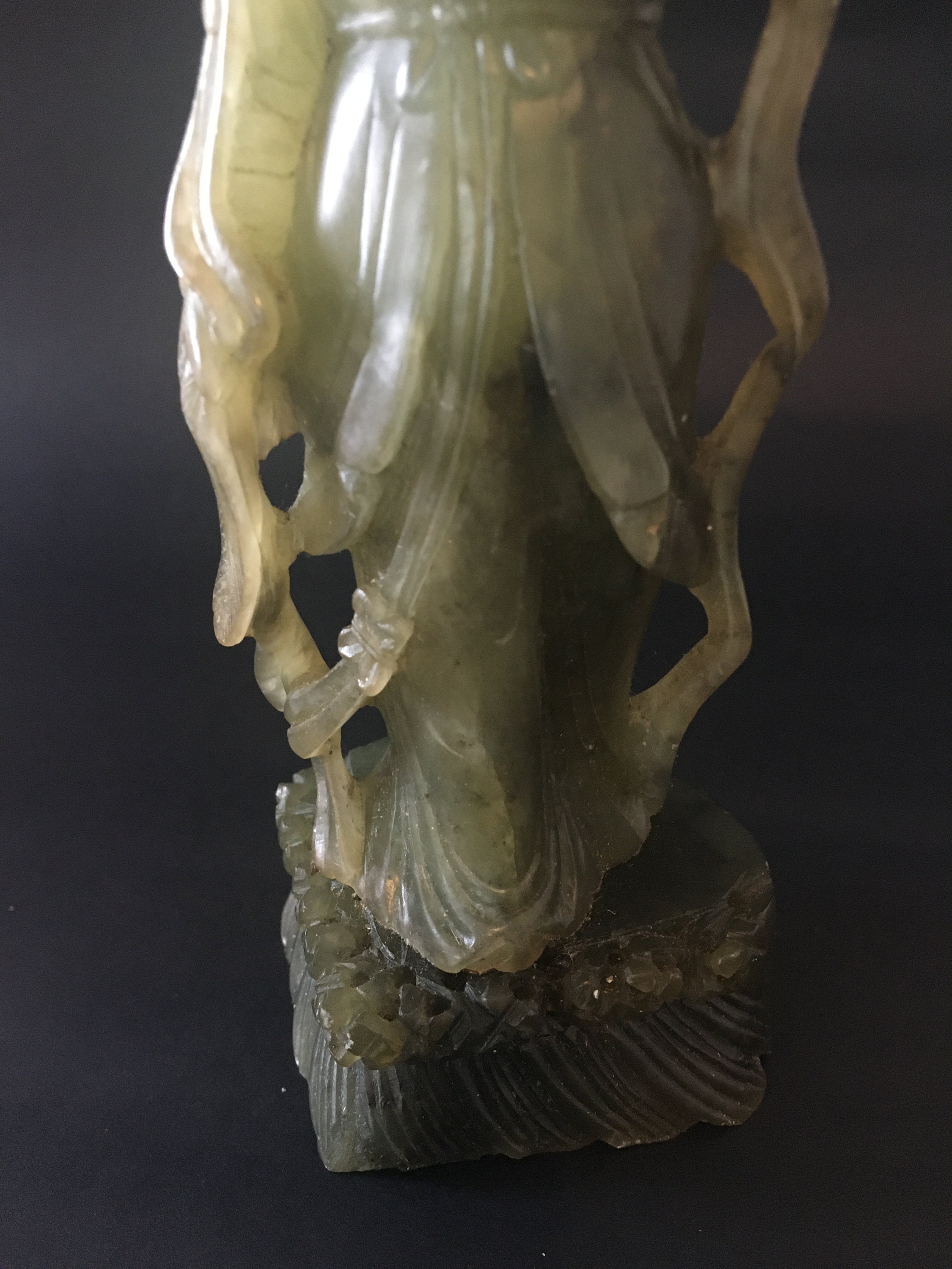 Green Jade Figure Exquisite Hand-carved Jade Figure Serene Beauty for ...