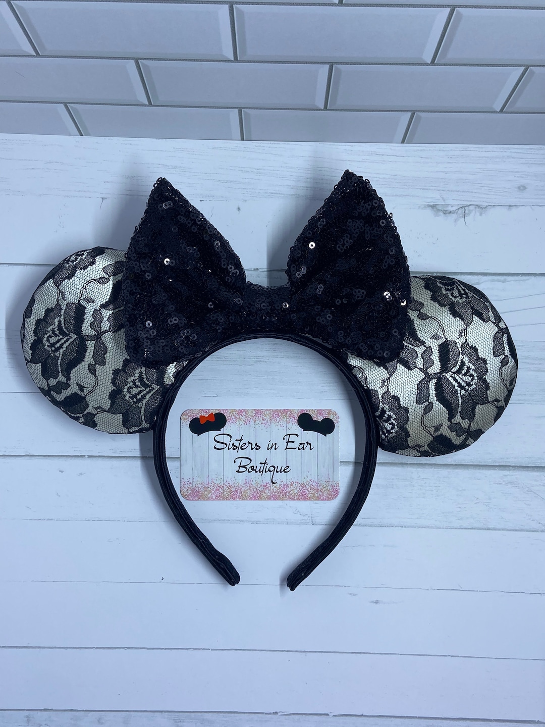 Lovely in Lace Mouse Ears/ Bridal Mouse Ears/ Bridesmaid Mouse Ears - Etsy