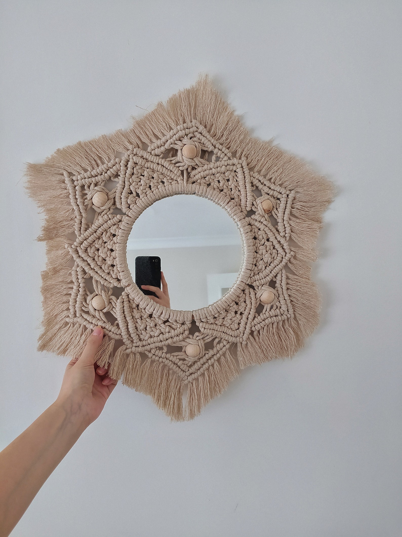 Macrame Mirror. Mandala Mirror. Mandala Wall Hanging. Home Decor. Boho ...
