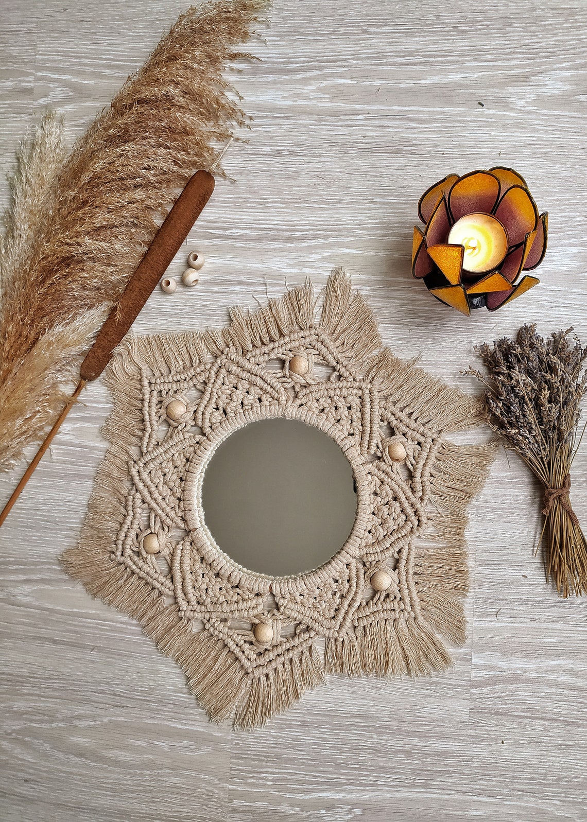 Macrame Mirror. Mandala Mirror. Mandala Wall Hanging. Home Decor. Boho ...