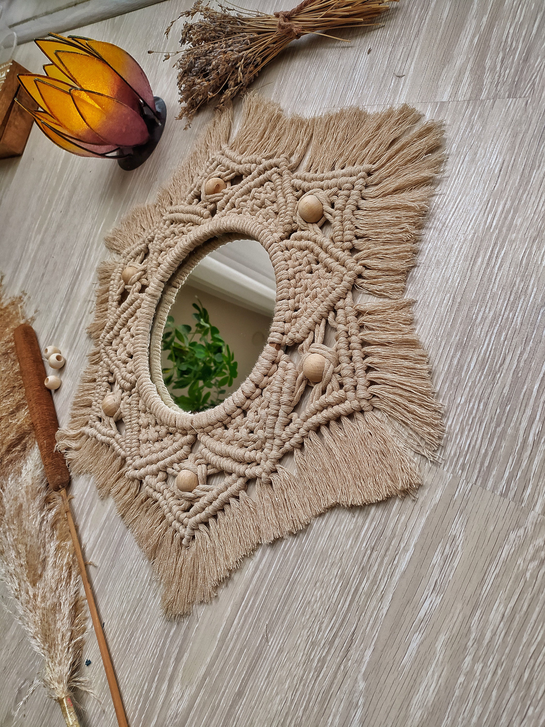 Macrame Mirror. Mandala Mirror. Mandala Wall Hanging. Home Decor. Boho ...
