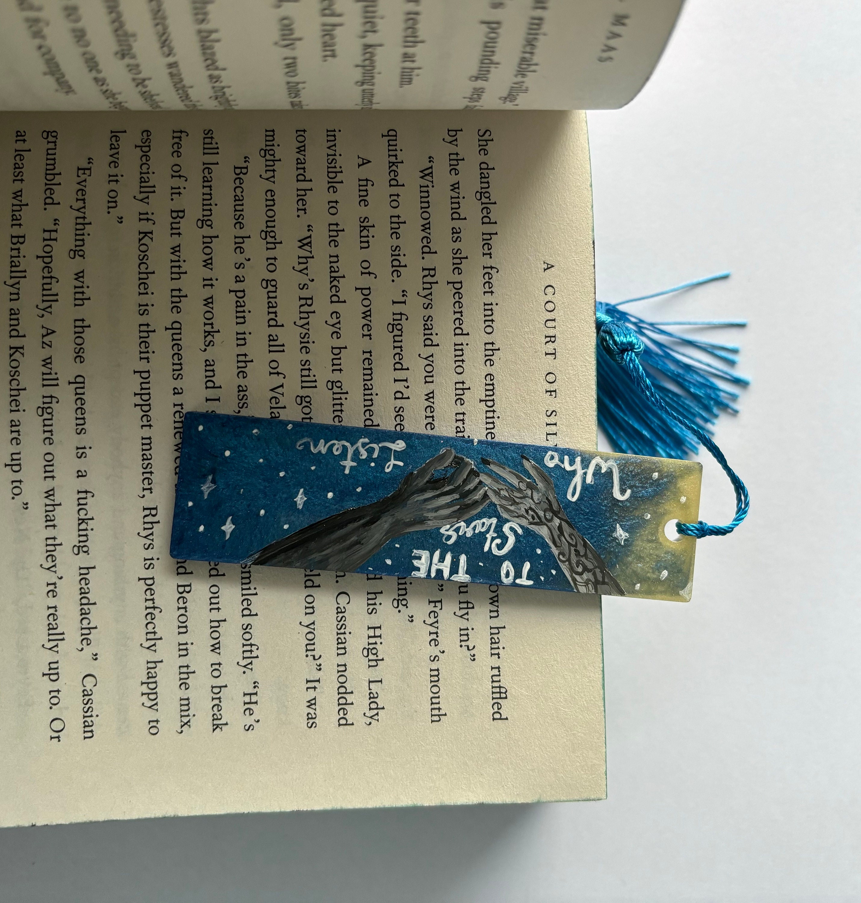 Custom Handmade Rhysand and Feyre Bookmark| A Court of Thorns and Roses ...