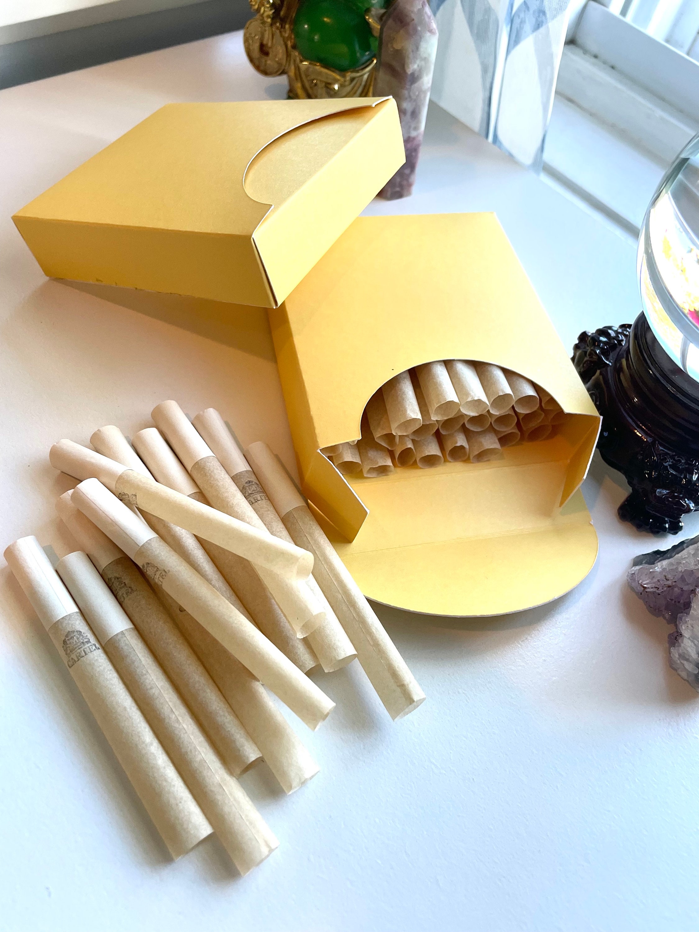 24 Pre Rolls Filtered Tubes Herbal Rolls Unbleached Paper | Etsy