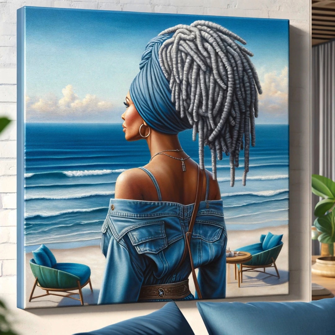 Woman in Denim Bali Digital AI Image - Etsy