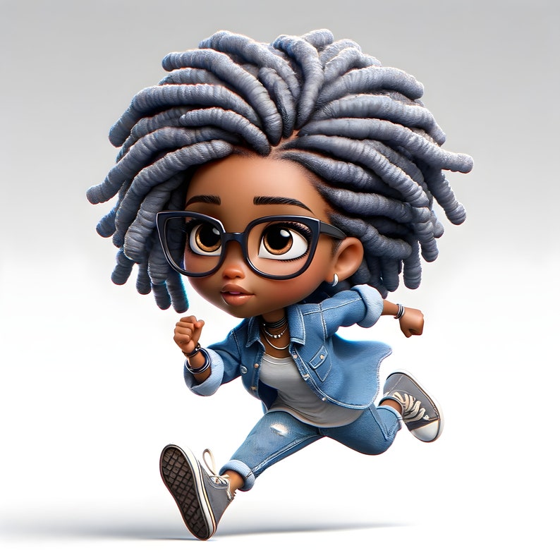 Digital Chibi Like Image Running - Etsy