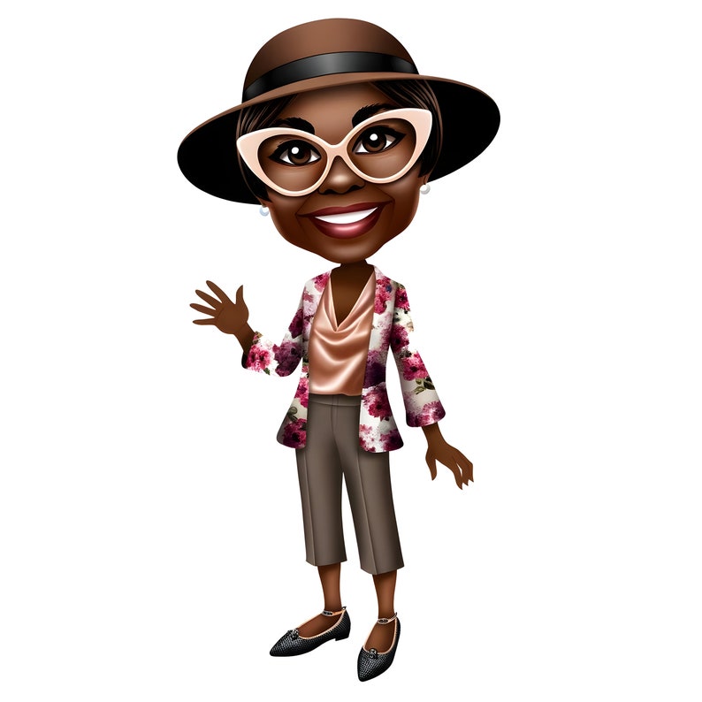 Ms. Brown Lady Digital AI Image - Etsy