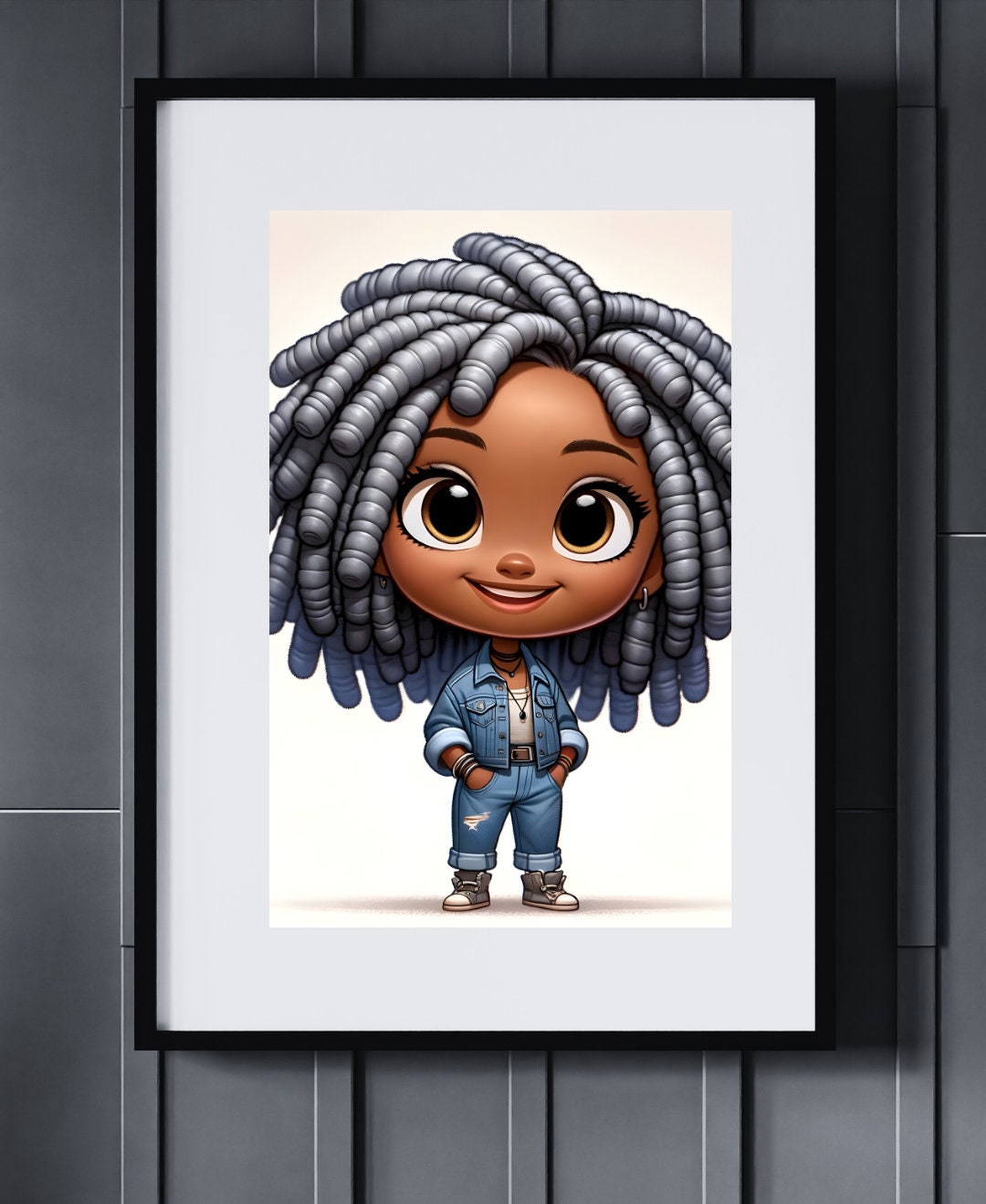 Four Chibi Style Digital Images Printable Wall Art - Etsy