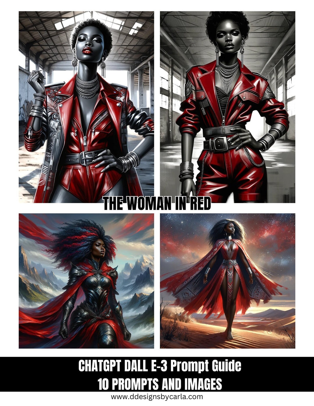 Fierce in Red: A Visual Prompt Guide Celebrating Women in Red" - Etsy