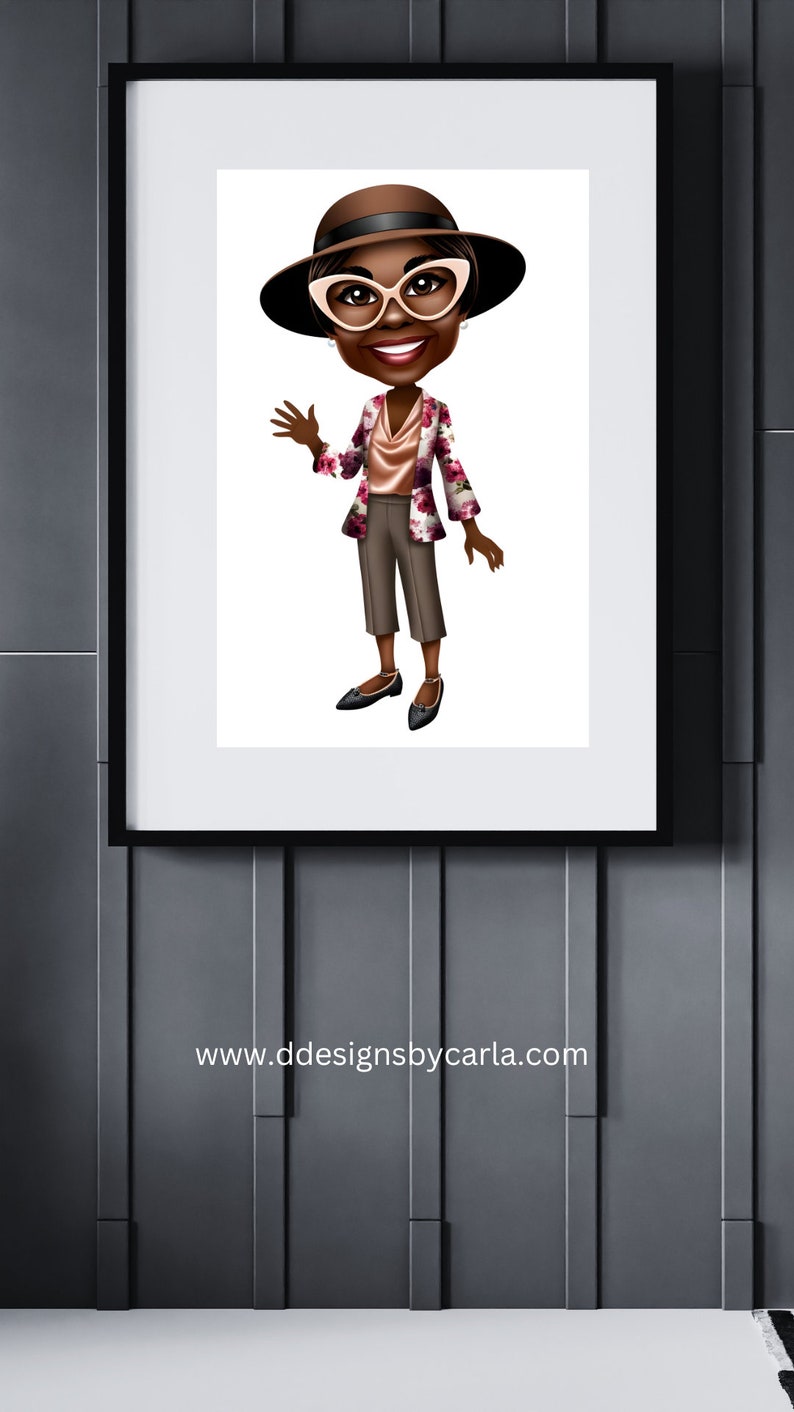 Ms. Brown Lady Digital AI Image - Etsy
