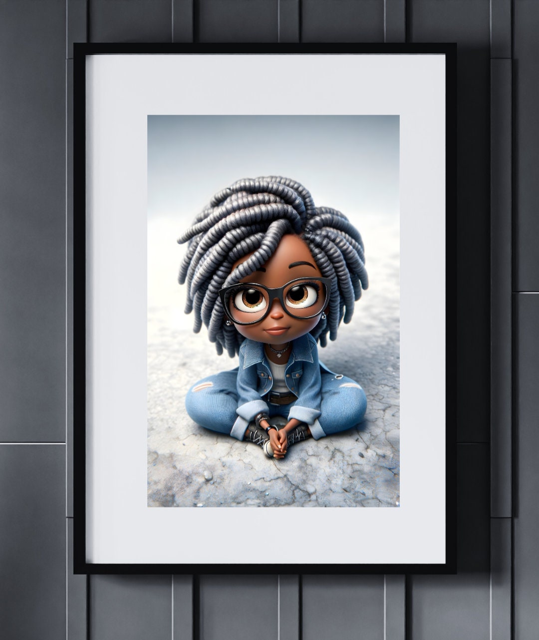 Four Chibi Style Digital Images Printable Wall Art - Etsy