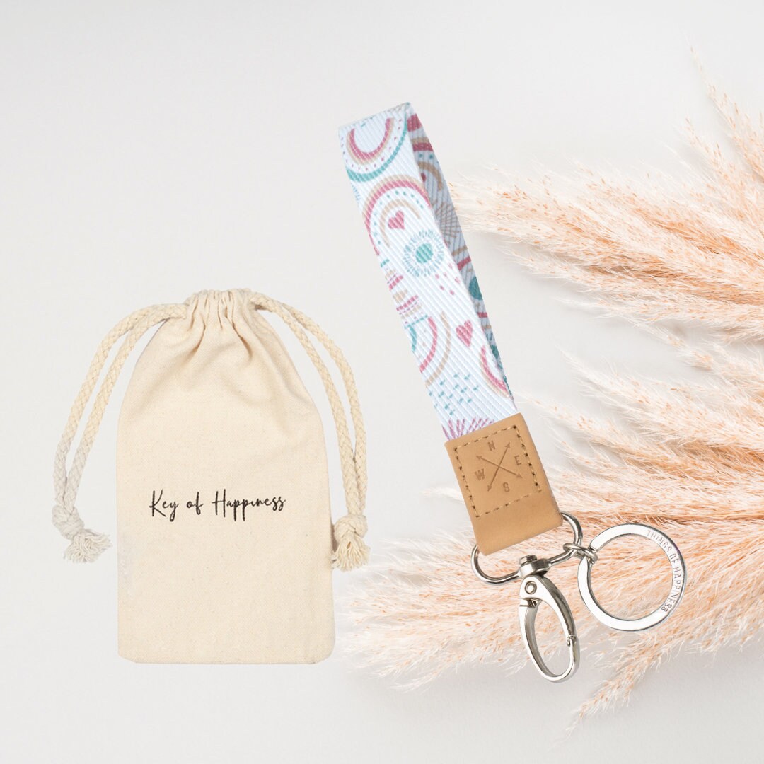 Rainbow Children's Lanyard With Key Ring and Carabiner in - Etsy