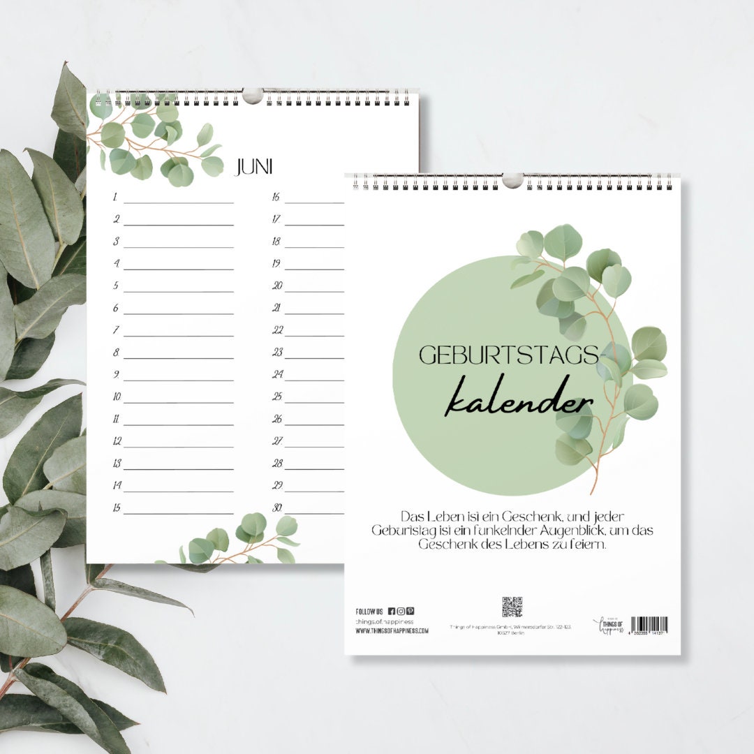 Birthday Calendar Perpetual Without Year Indication Enter Birthday ...
