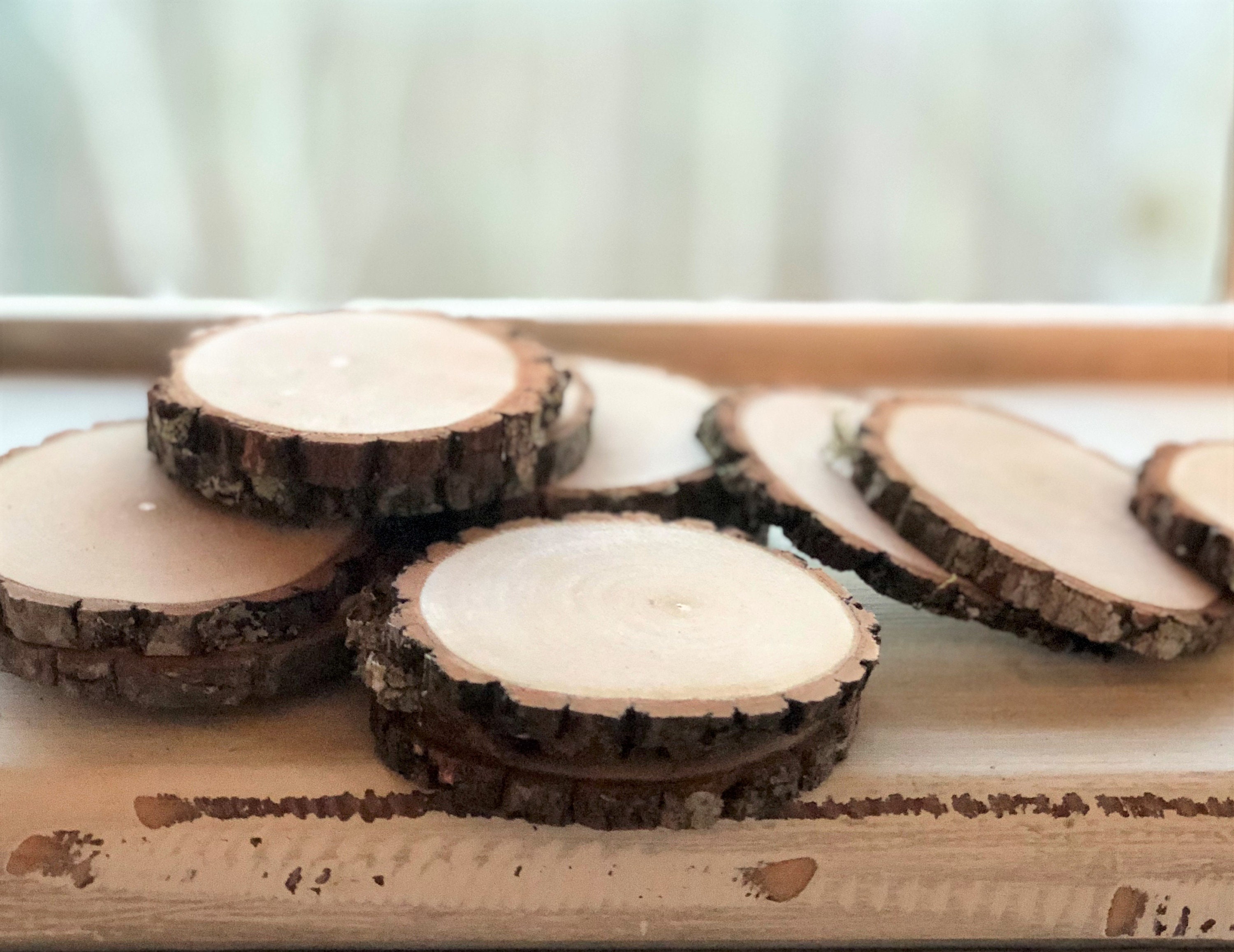 200 3-4 Wood Slices Tree Slice Rustic Wedding Decor | Etsy