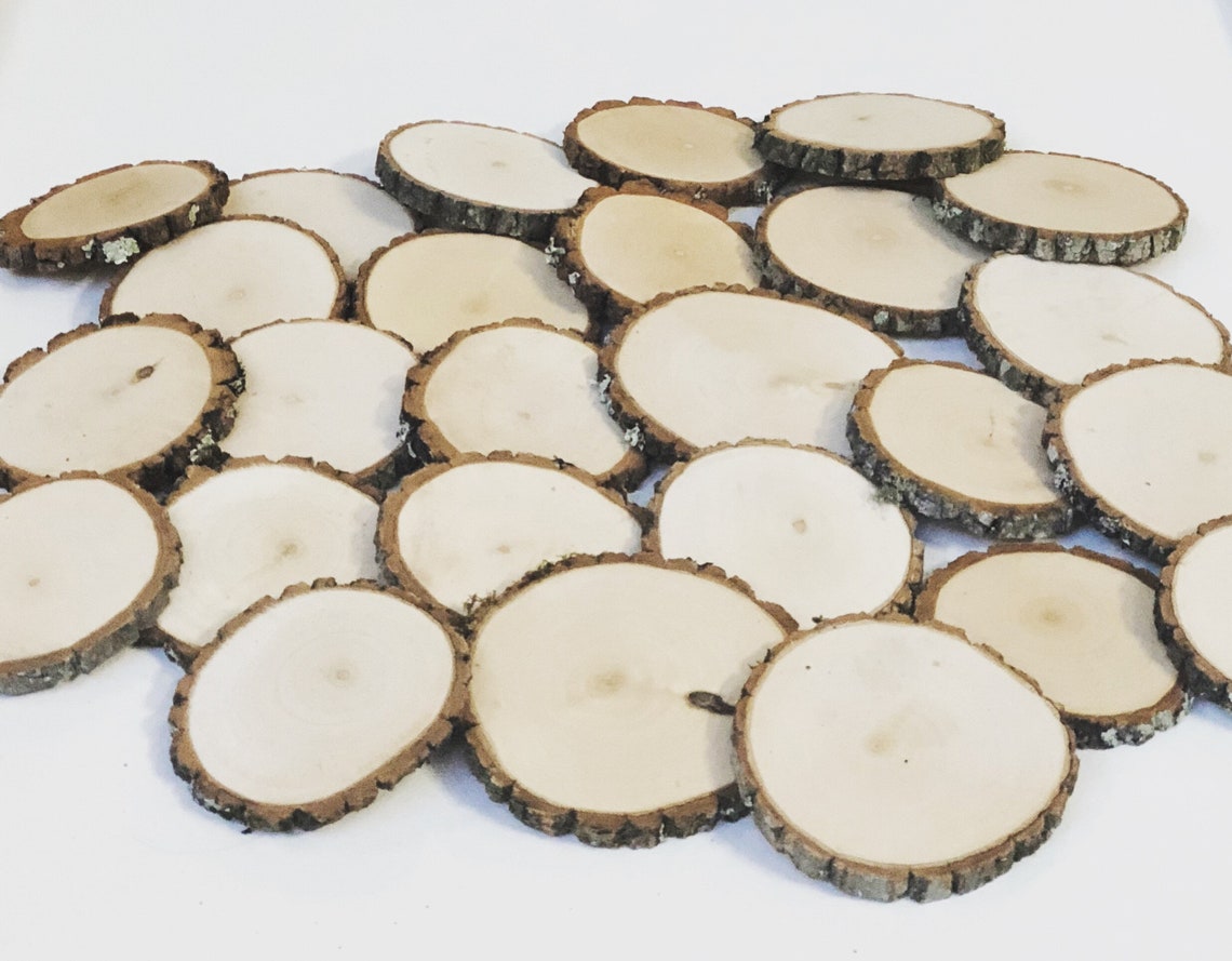 25 3-4 Wood Slices Tree Slice Rustic Wedding Decor - Etsy