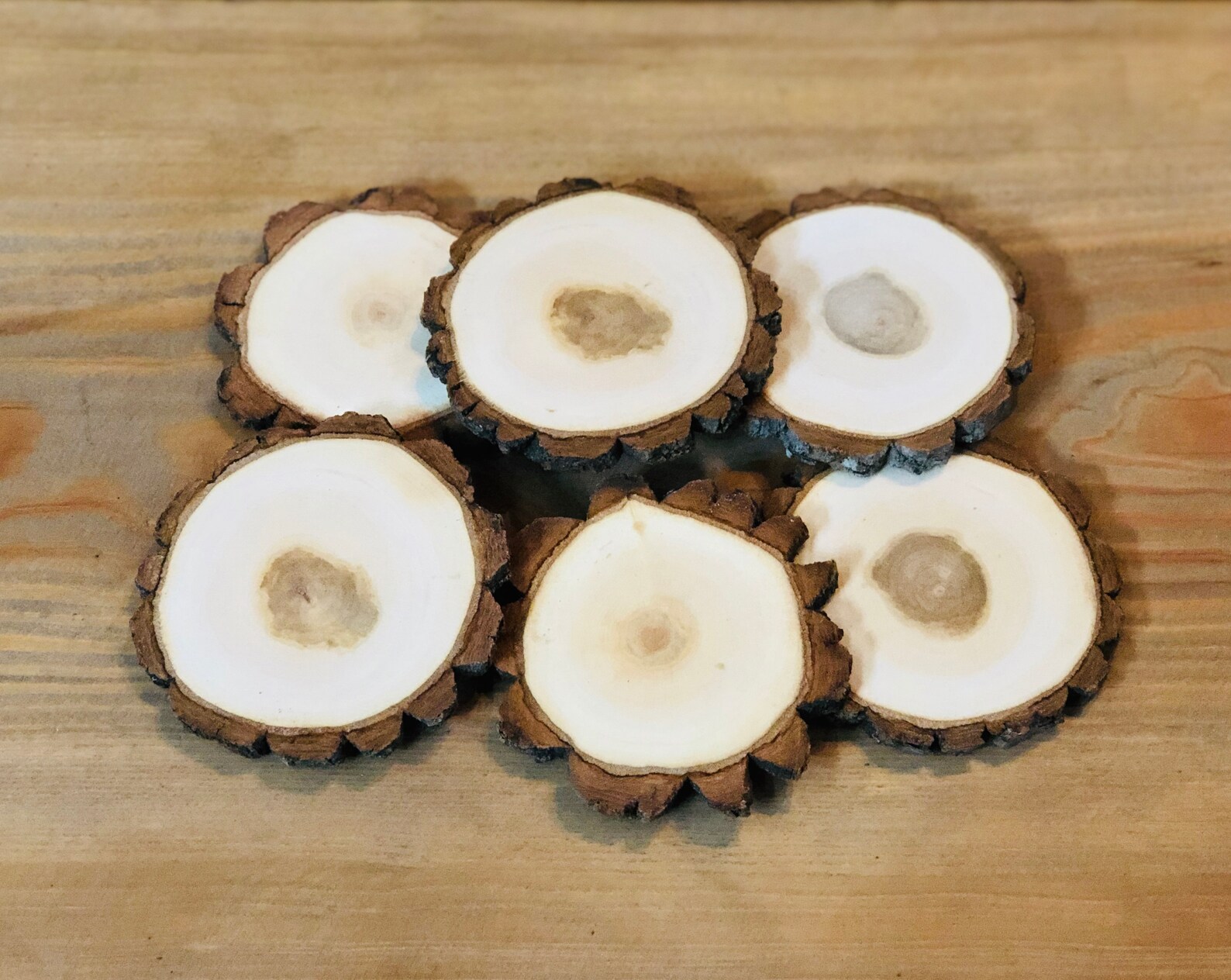 25 3-4" Wood Slices, Tree Slice, Rustic Wedding Decor, Wood Christmas ...