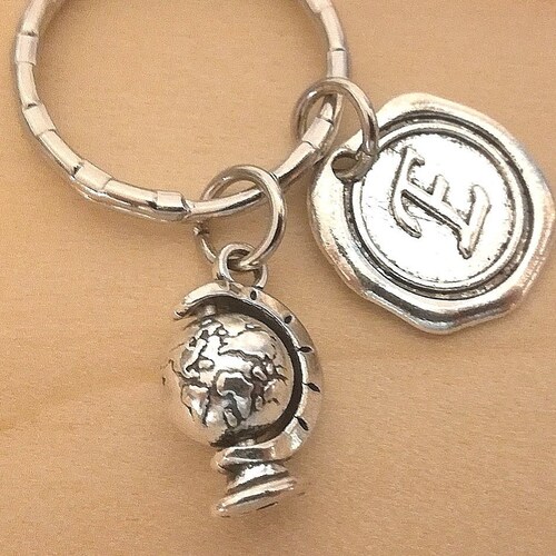 Map Keychain Accessories Africa World Travel Globe Key Chain - Etsy