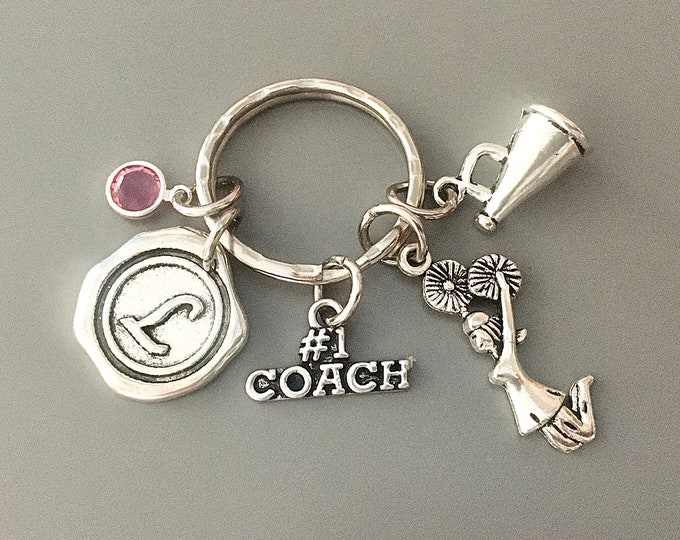 Cheer Coach Keychain, Cheerleading Key Fob, Cheerleader Coach Gift ...