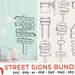 Street Signs SVG Wooden Signs Cut File - Etsy