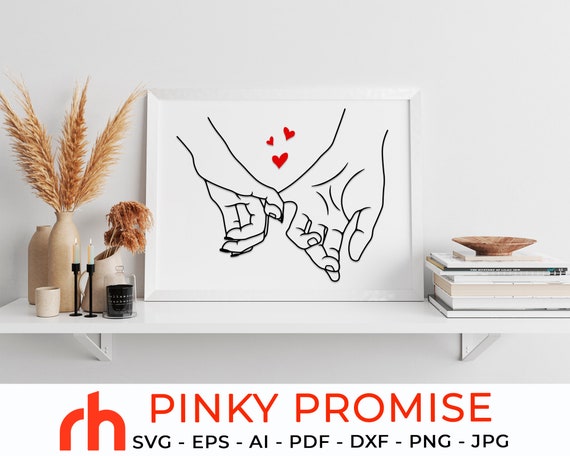 Pinky Promise SVG Couple Hands Cut File - Etsy Denmark