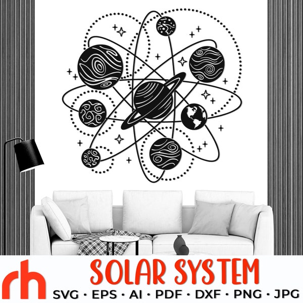 Solar System Svg - Etsy