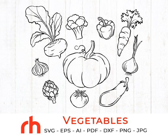 Vegetables SVG Farm Fresh Cut File | Etsy