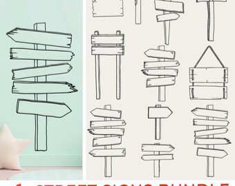 Destination Sign Svg, Road Signs Svg, Direction Sign Clipart, Wood Sign ...