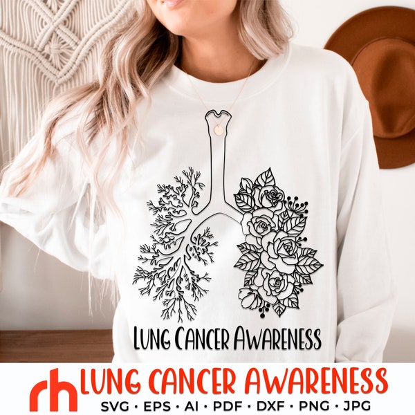 Lung Cancer Svg - Etsy