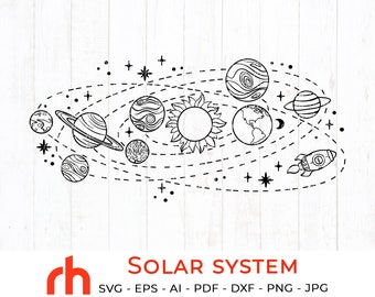 Solar System Svg | Etsy