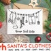 Santa's Clothes SVG, Christmas Clothesline Cut File, Xmas Card DXF ...