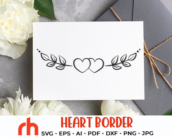 Wedding Hearts Border