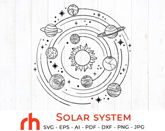 Solar System Svg | Etsy