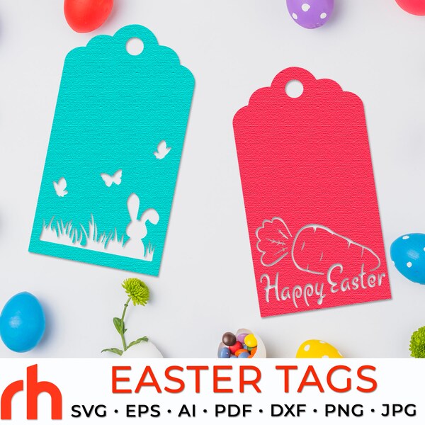 Bunny Tag Svg - Etsy