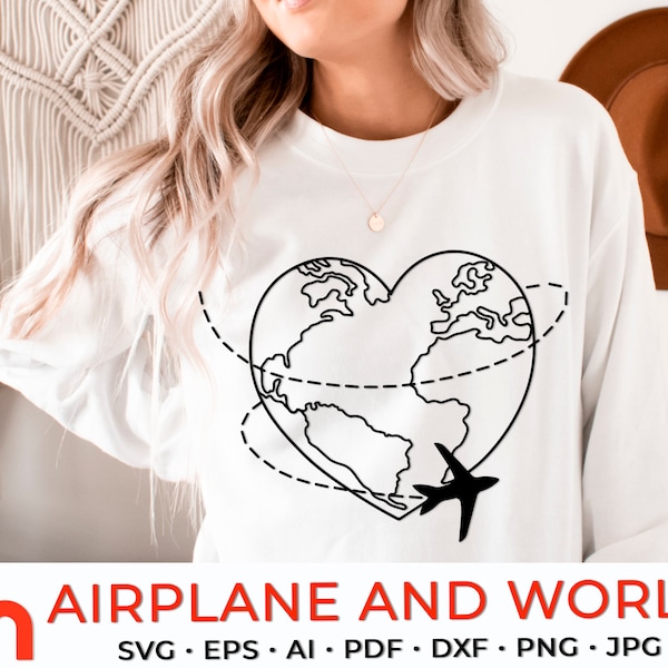 World Map Plane Svg - Etsy Israel