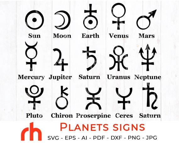Planetary Astronomy Symbols