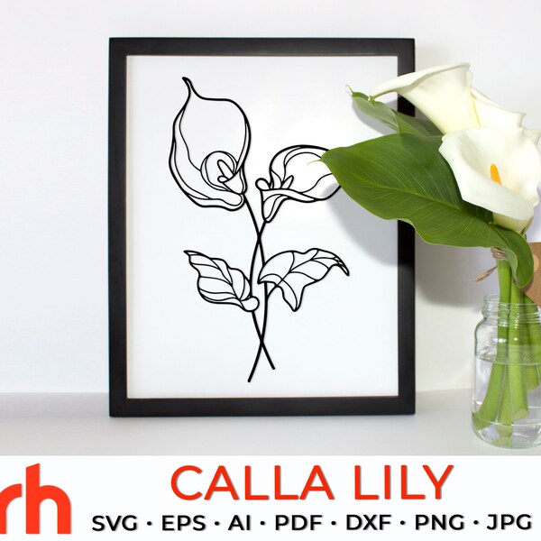 Calla Lily Svg - Etsy