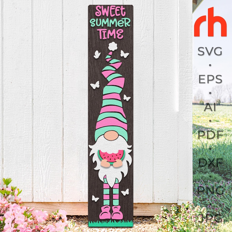 Sweet Summer Time SVG, Layered Porch Sign Cut File, Silhouette of a ...