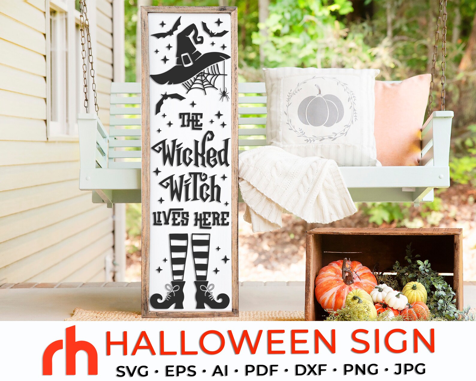 The Wicked Witch Lives Here SVG Halloween Porch Sign Cut - Etsy